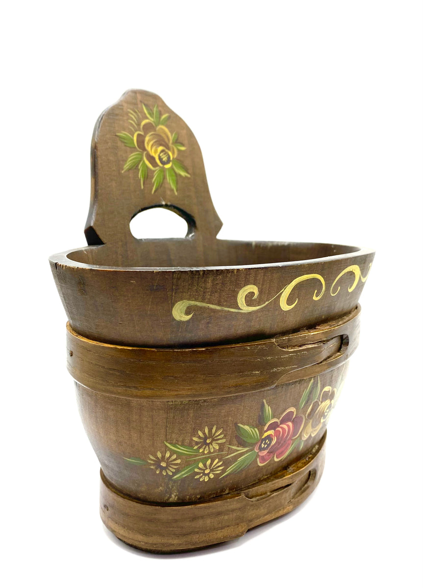 Antique Rustic Wood milk Bucket – Iapello Arts & Antiques