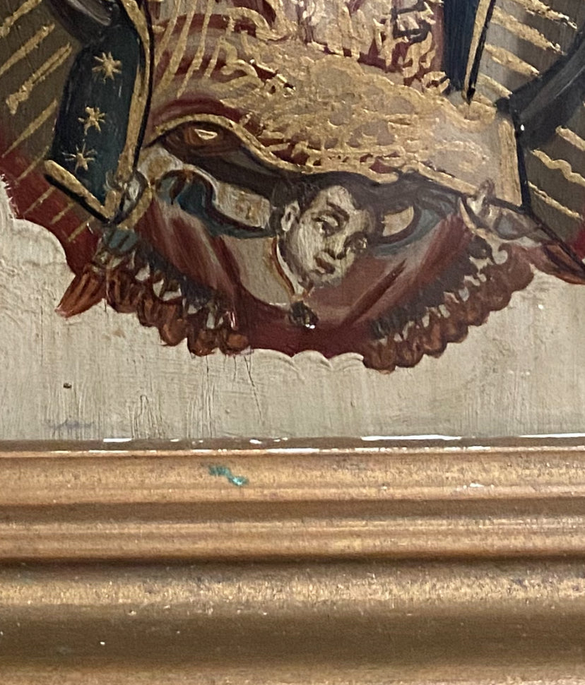 Antique, Mexican retablo ,Virgin of Guadalupe. – Iapello Arts & Antiques