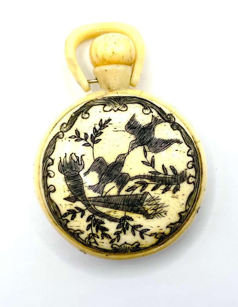 Antique, 1930s, Scrimshaw Compass. – Iapello Arts & Antiques