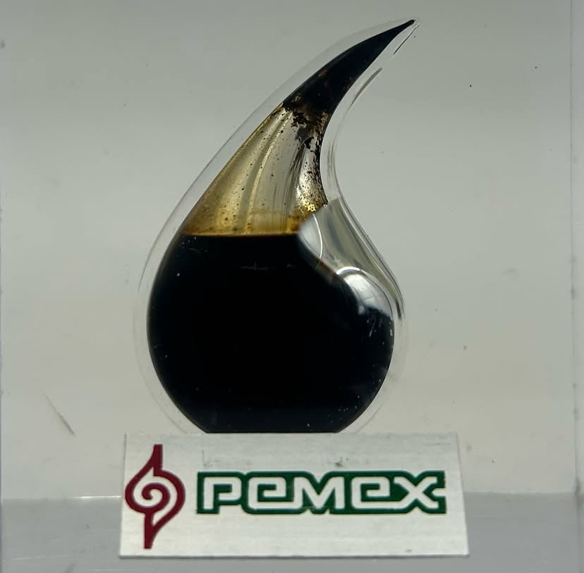 1980s Mexico, oil drop in acrylic cube with pemex logo. – Iapello Arts ...