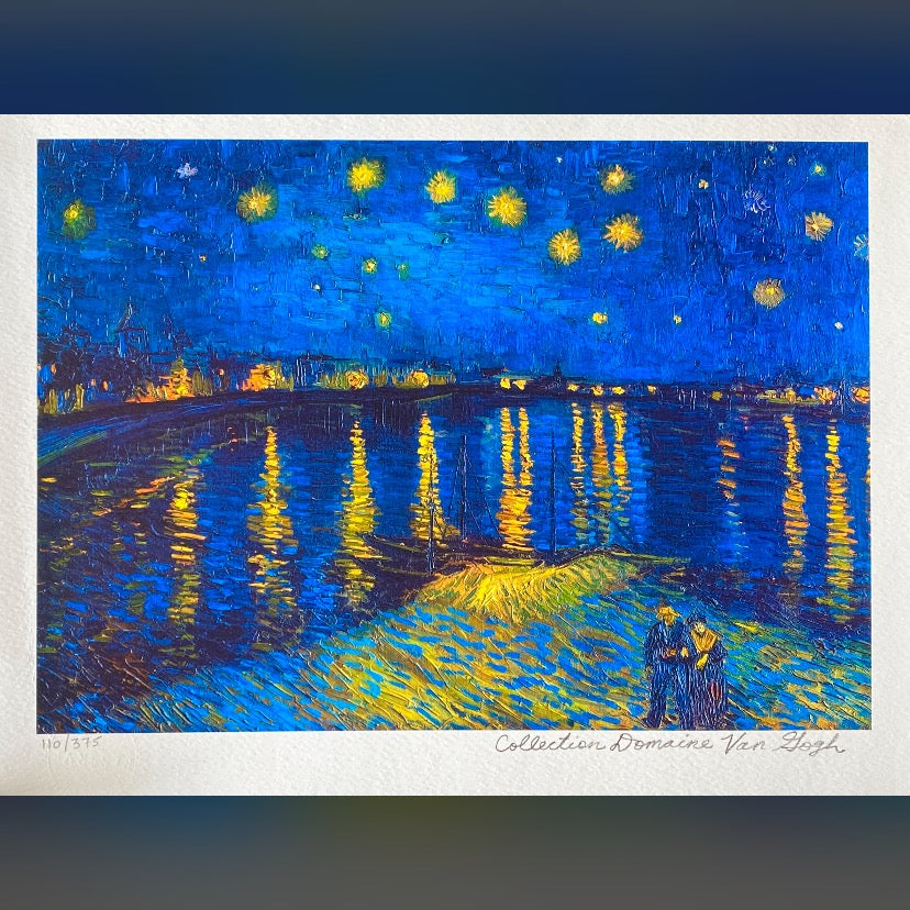 (after) Vincent Van Gogh “STARLIGHT OVER RHONE “. This piece comes wit ...