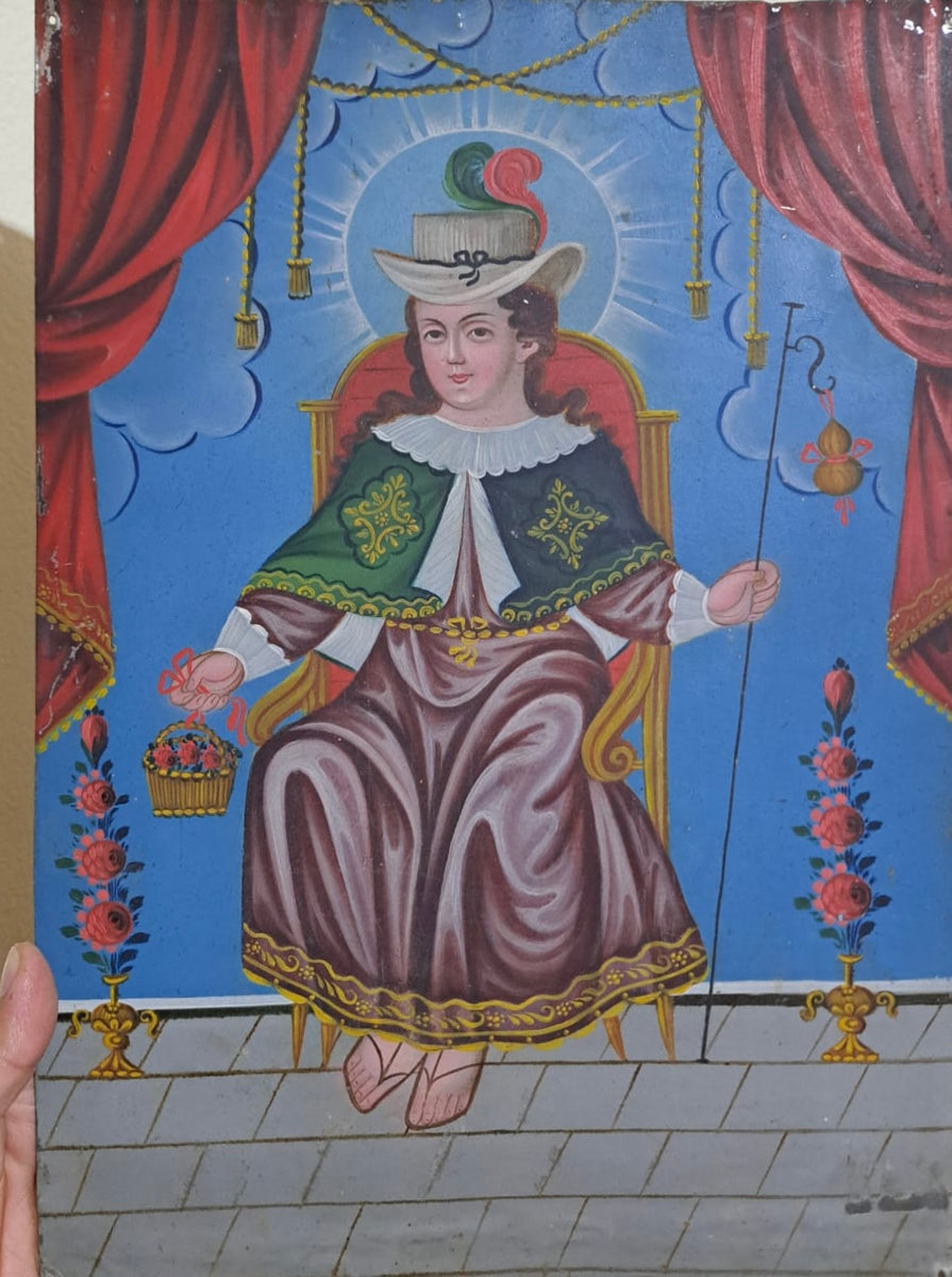 Antique retablo , Santo Niño de Atocha , Mexico Zacatecas end of 19th ...