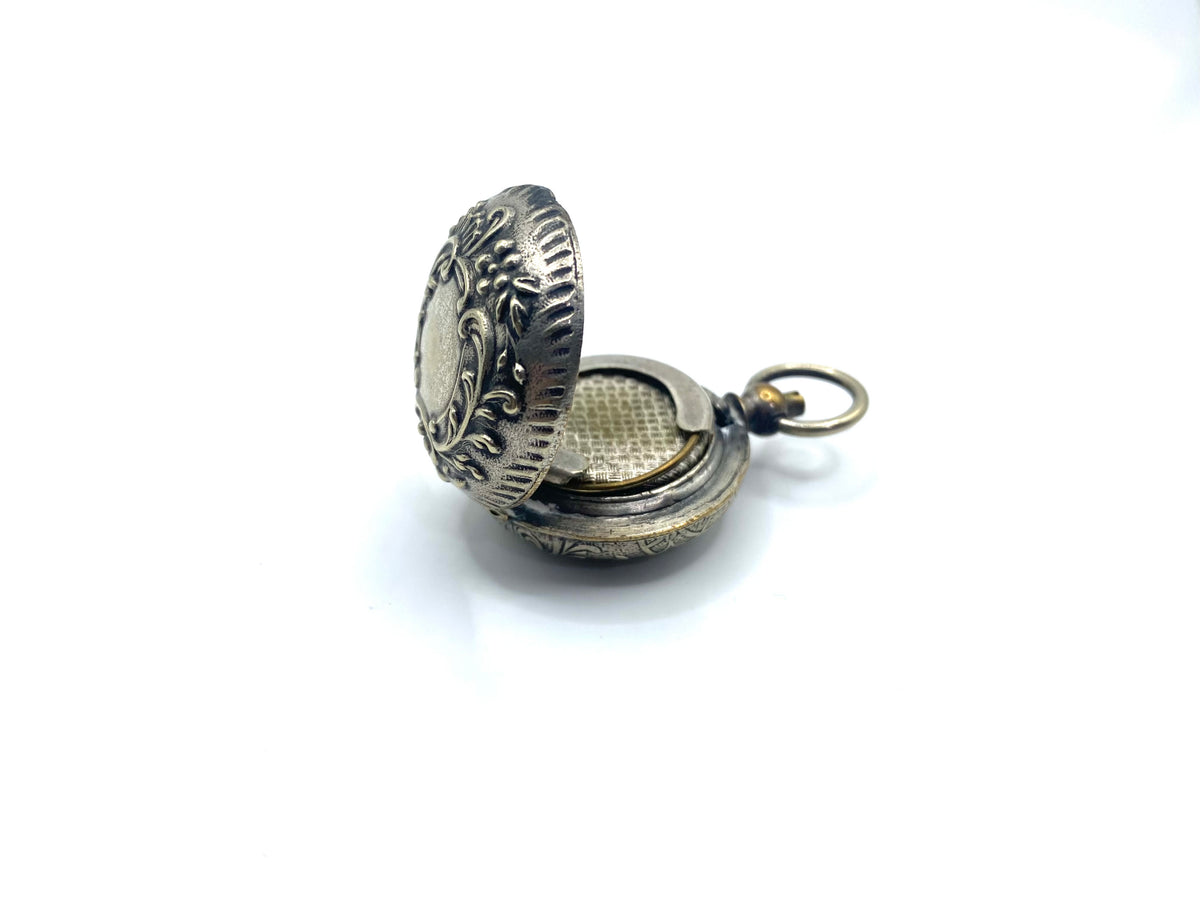 Antique, silver, coin holder pendant . – Iapello Arts & Antiques