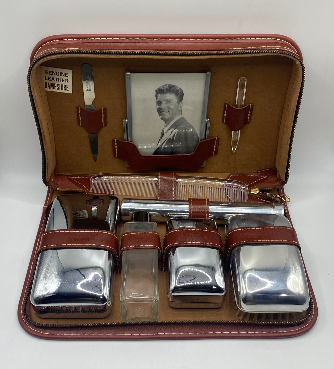 Beautiful Vintage, 1950s, Hampshire Leather Gentlemen's Travel Kit ...