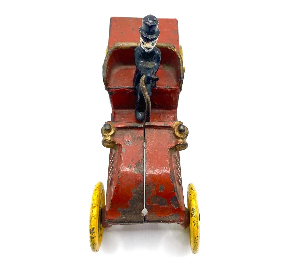 KENTON cast iron antique tiller car with original drivers. 1920s ...