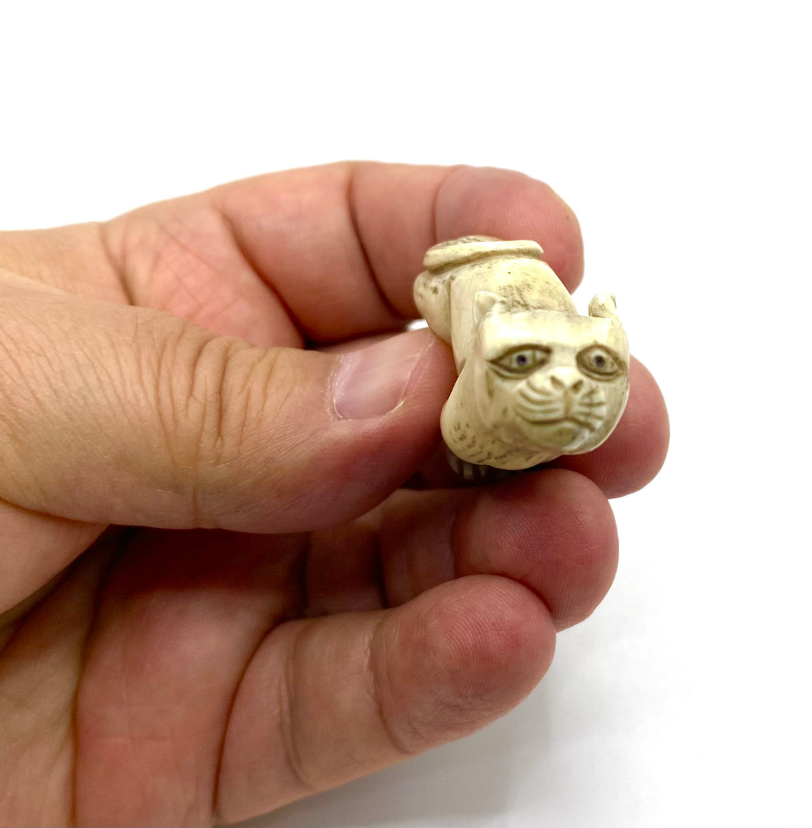 carved ivory netsuke, Seated Dog – Iapello Arts & Antiques