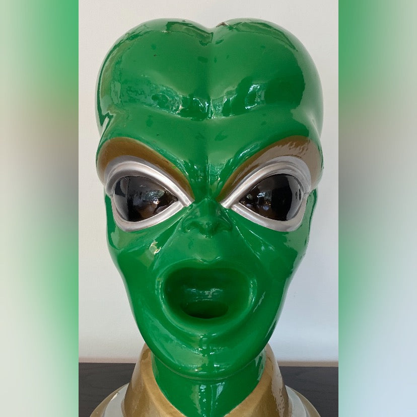Vintage , Resin, Alien head . Rave 50 anniversary Roswell UFO crash 19 ...