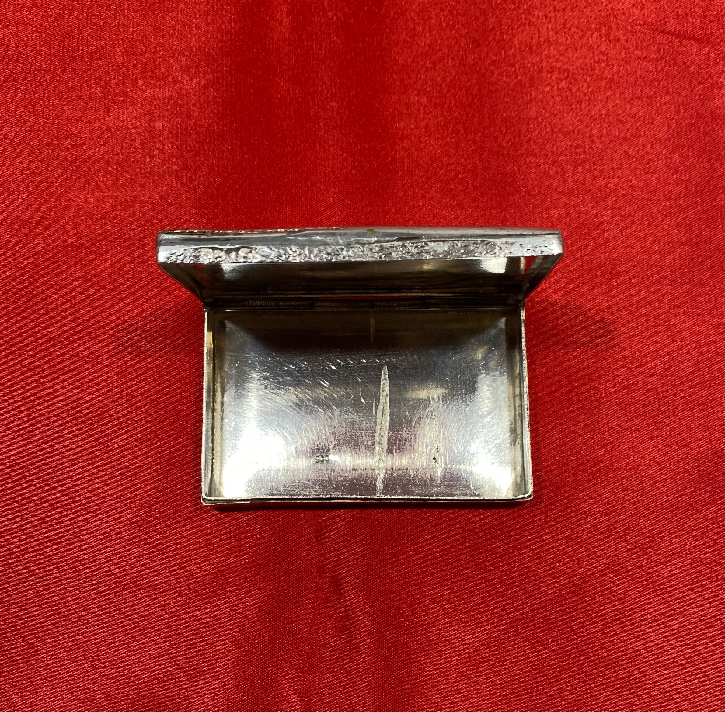 Antique silver snuff box, ca 1900 England . Inside market.900 – Iapello ...