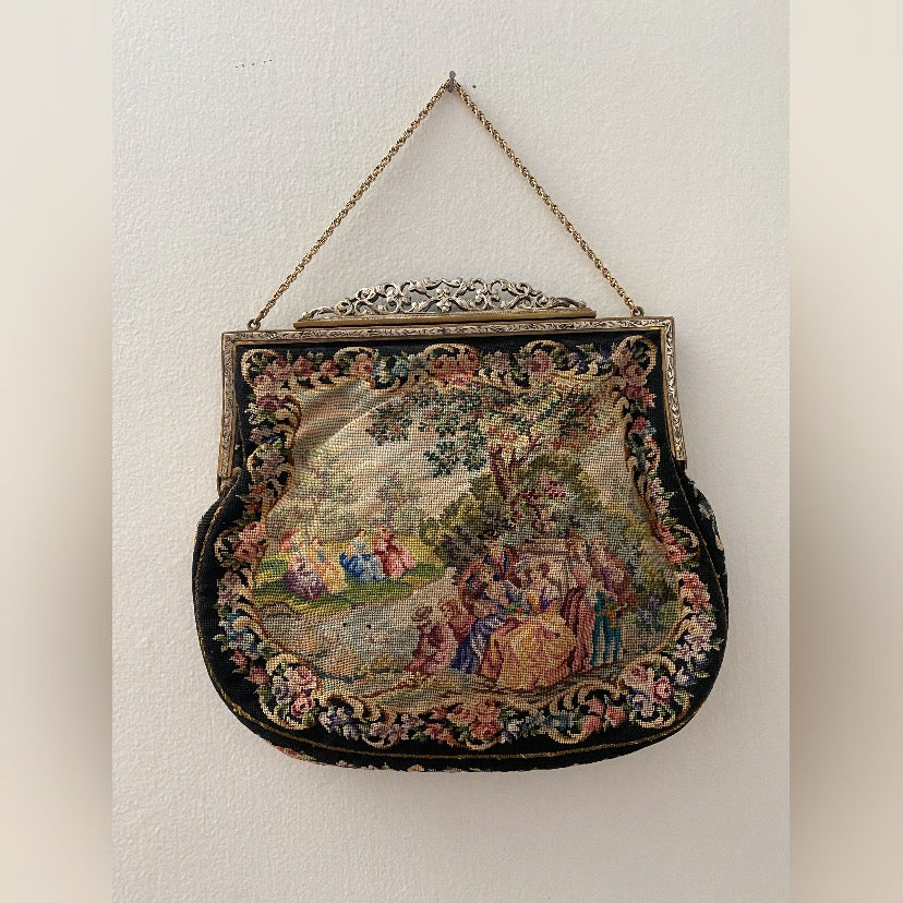 Early 20th c. Austrian Petite Point Purse with Silver Frame. – Iapello ...