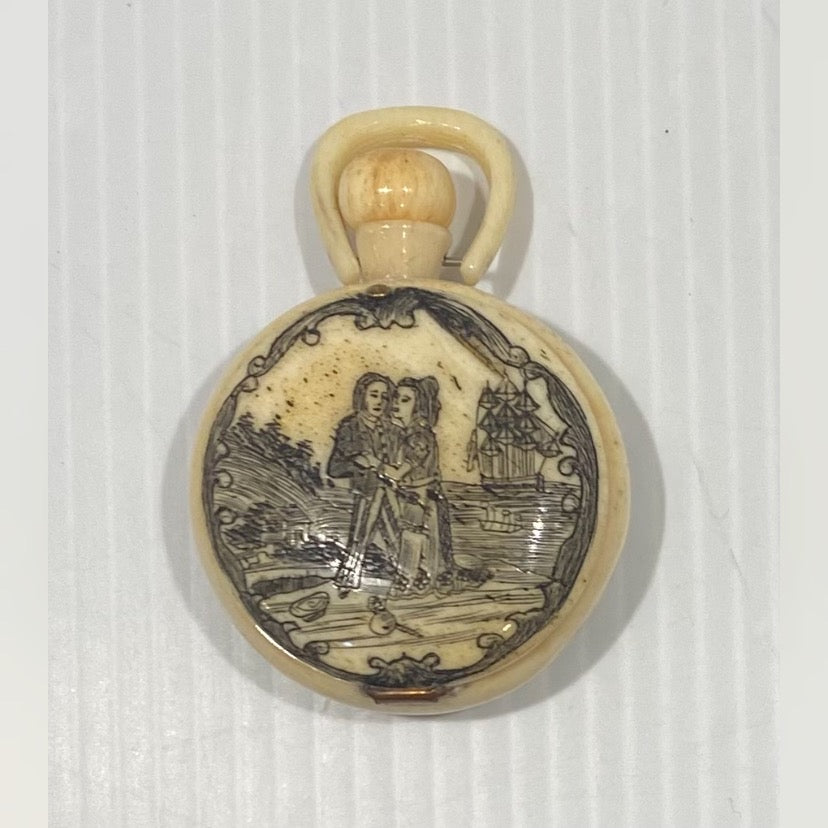 Antique, 1930s, Scrimshaw Compass. – Iapello Arts & Antiques