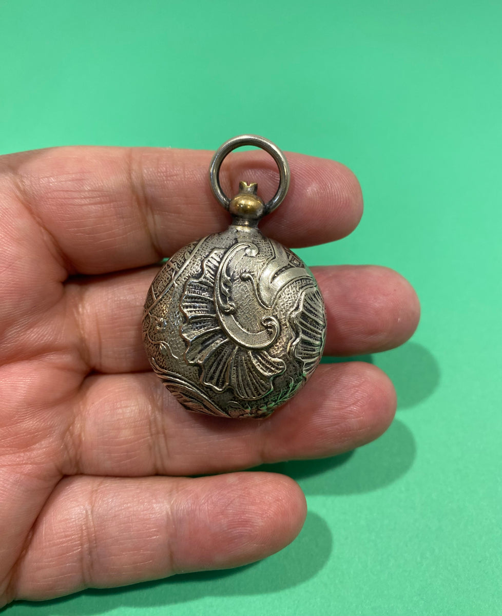 Antique, silver, coin holder pendant . – Iapello Arts & Antiques