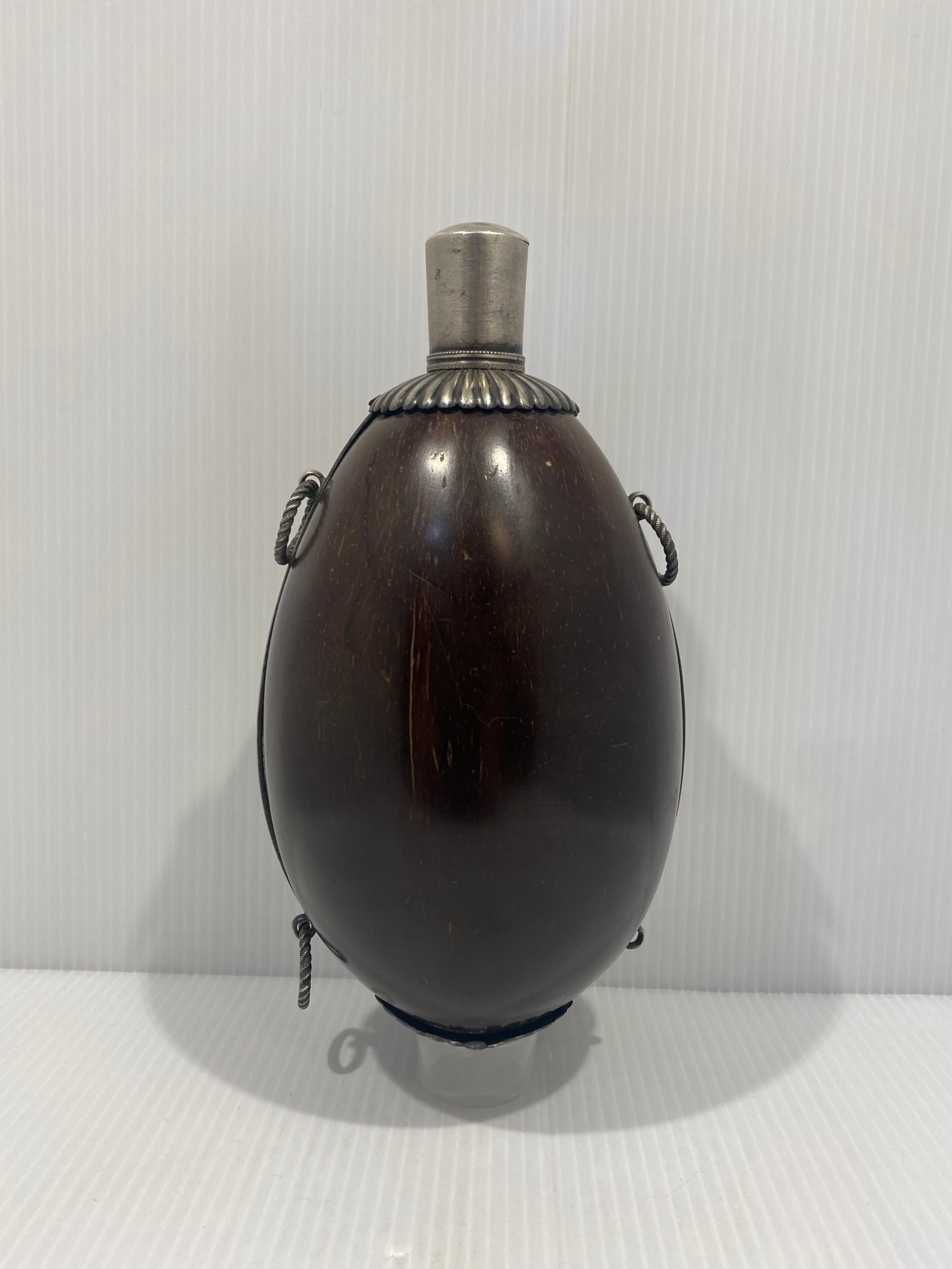 18th Century Coconut Powder Flask with Silver Fittings. – Iapello Arts ...