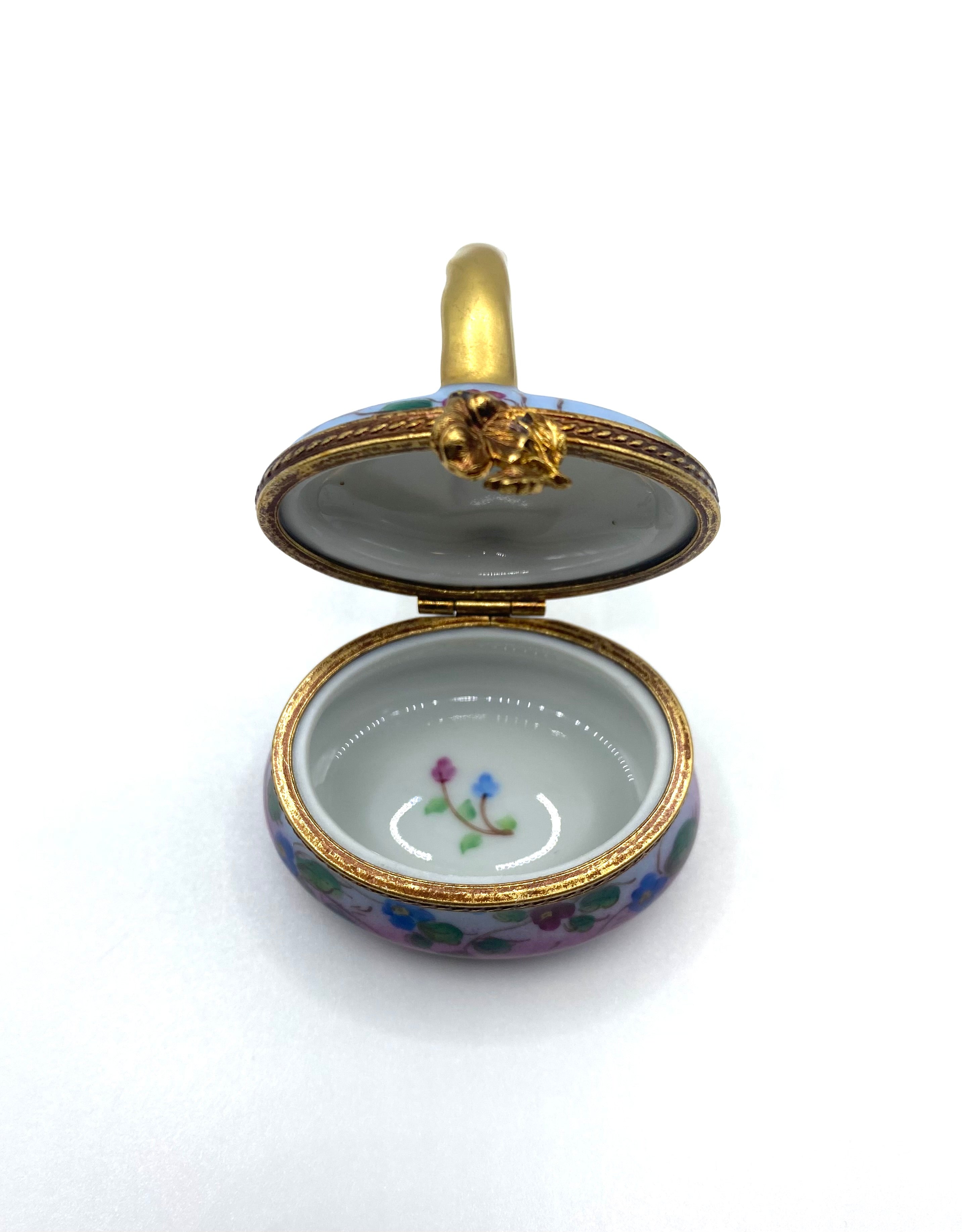 Very rare, vintage Limoges France Miniature porcelain Basket. – Iapello ...