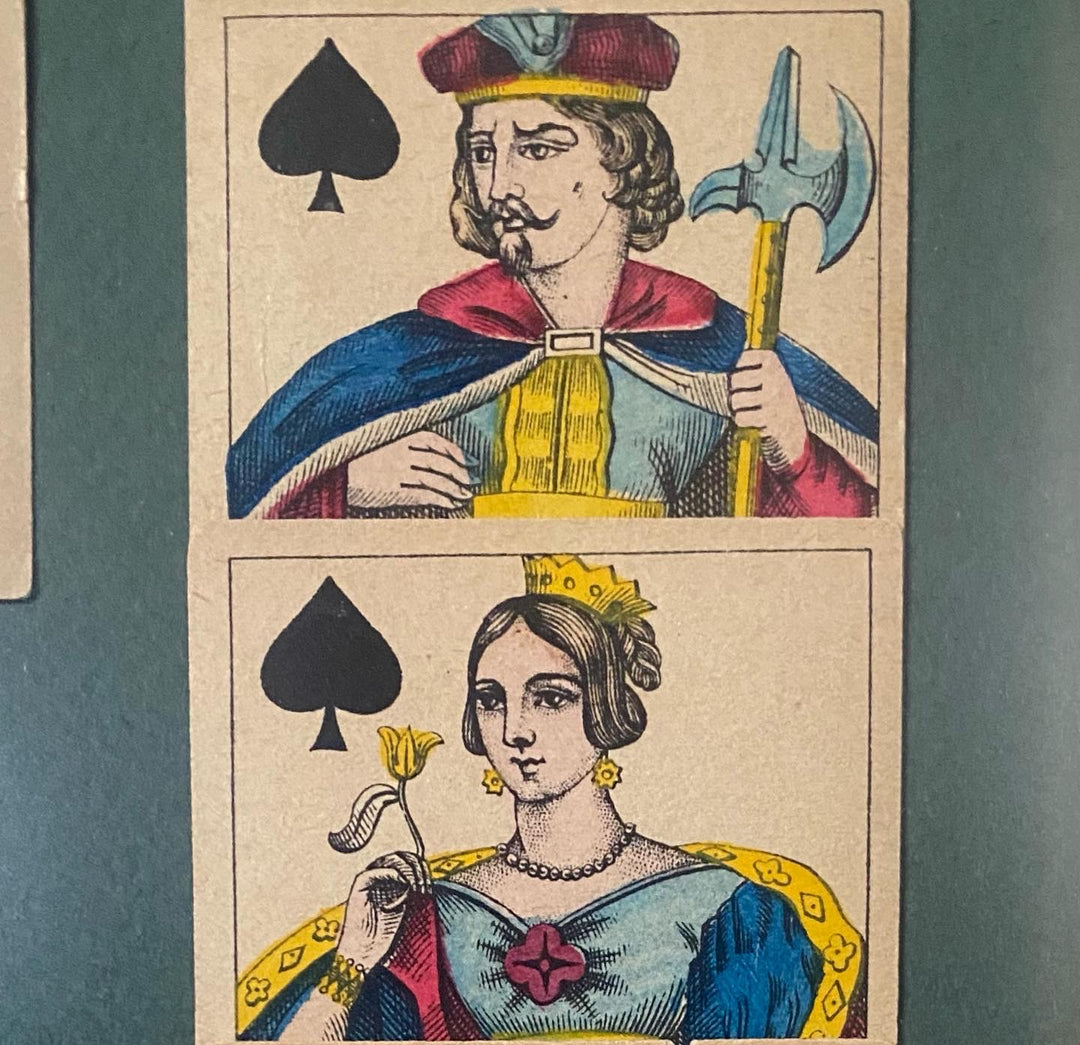 Antique 15 playing Cards with frame. – Iapello Arts & Antiques