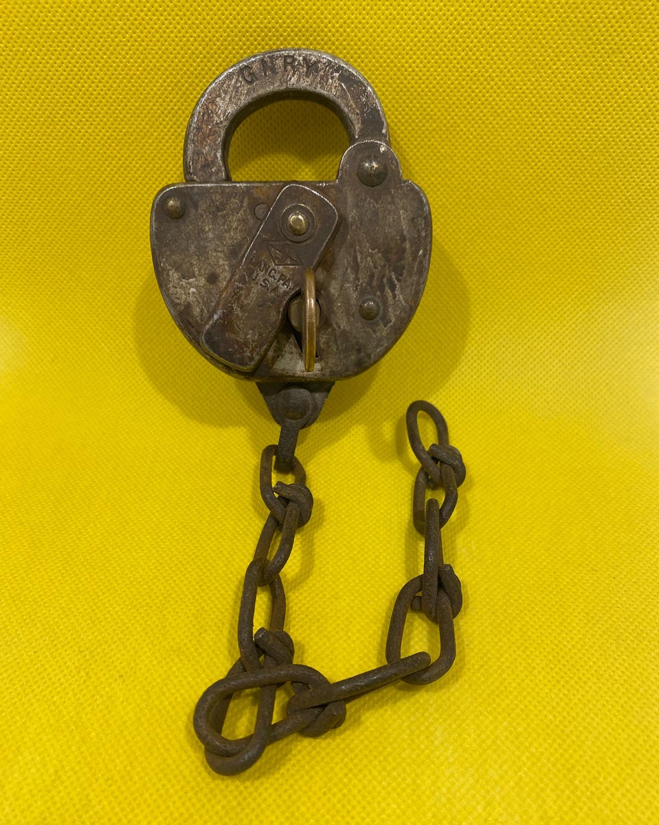 Antique Great Northern Railroad Lock 1949 – Iapello Arts & Antiques