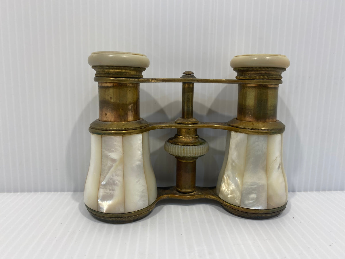 Antique 1905 Colmont FT Paris Bronze & Mother of Pearl Opera glasses ...