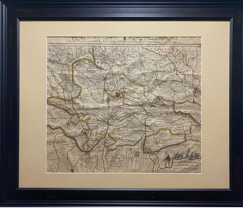 Detailed map of the Duchy of Mantua in Italy 1770 – Iapello Arts & Antiques